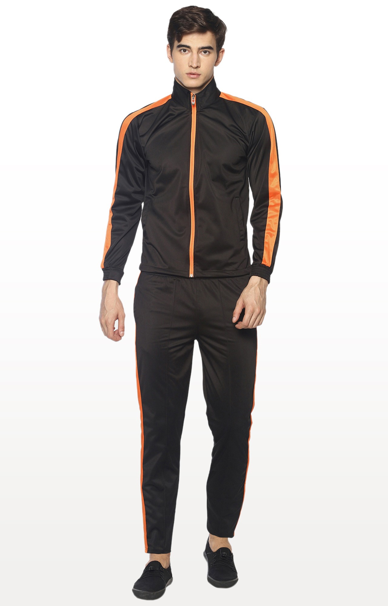 Black Solid Tracksuit