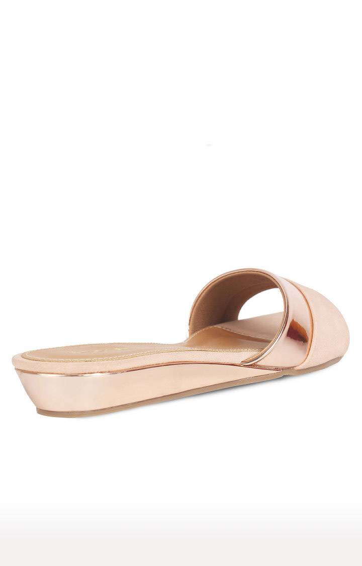 Peach Metal Strap Slip On