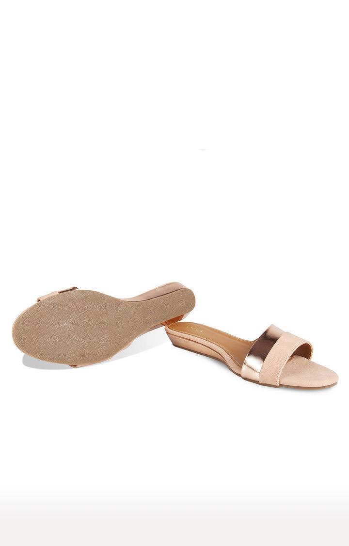 Peach Metal Strap Slip On