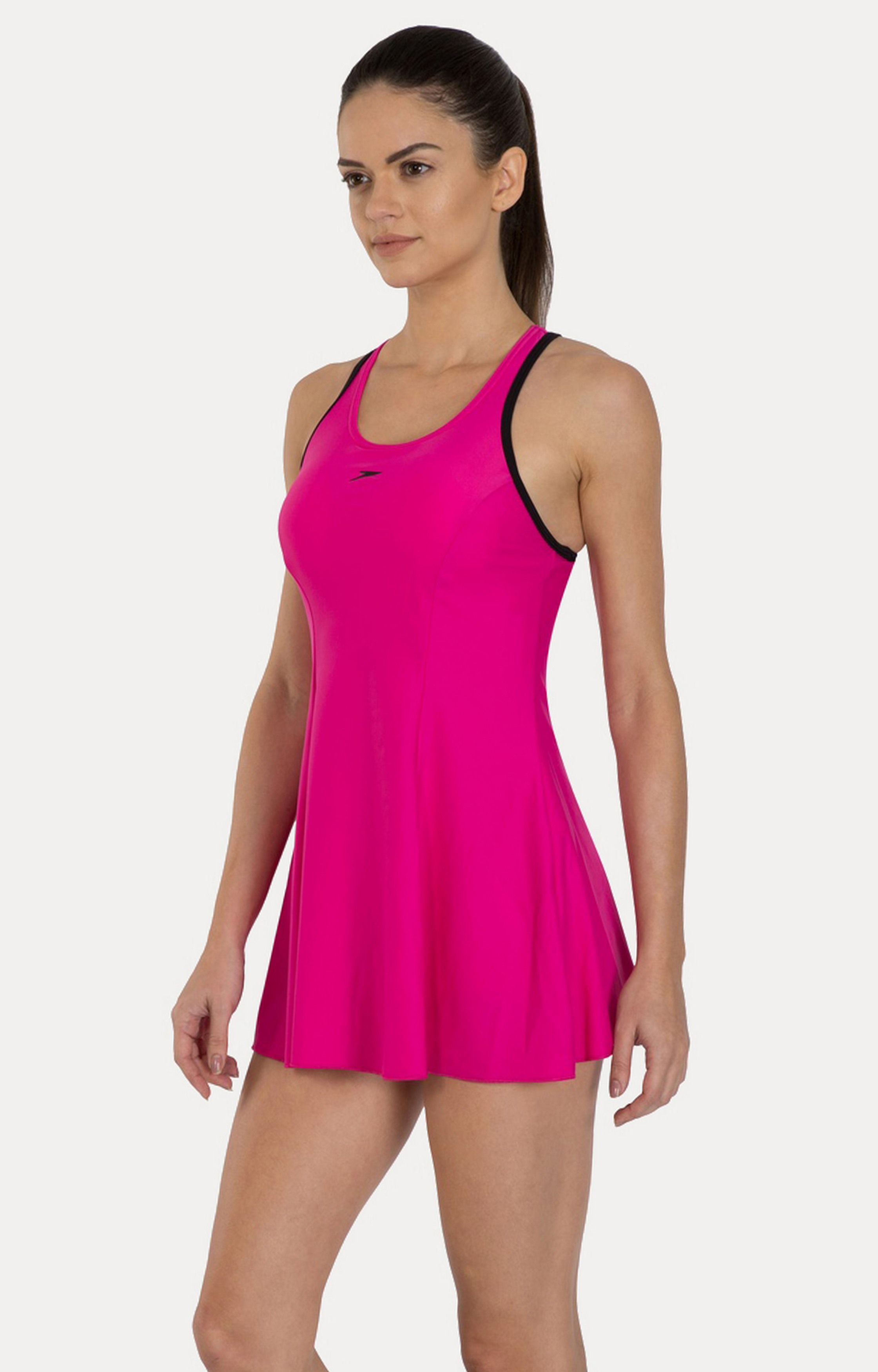 Electric Pink Solid Swimsuit