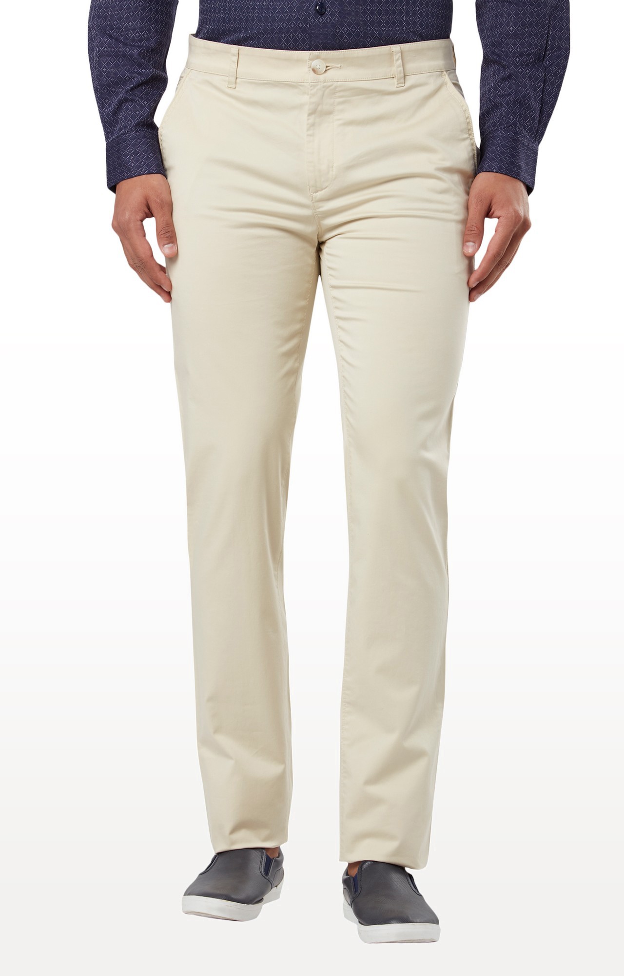 Beige Tapered Chinos