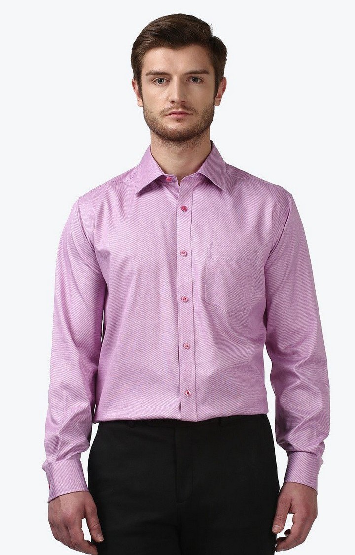Pink Striped Formal Shirt