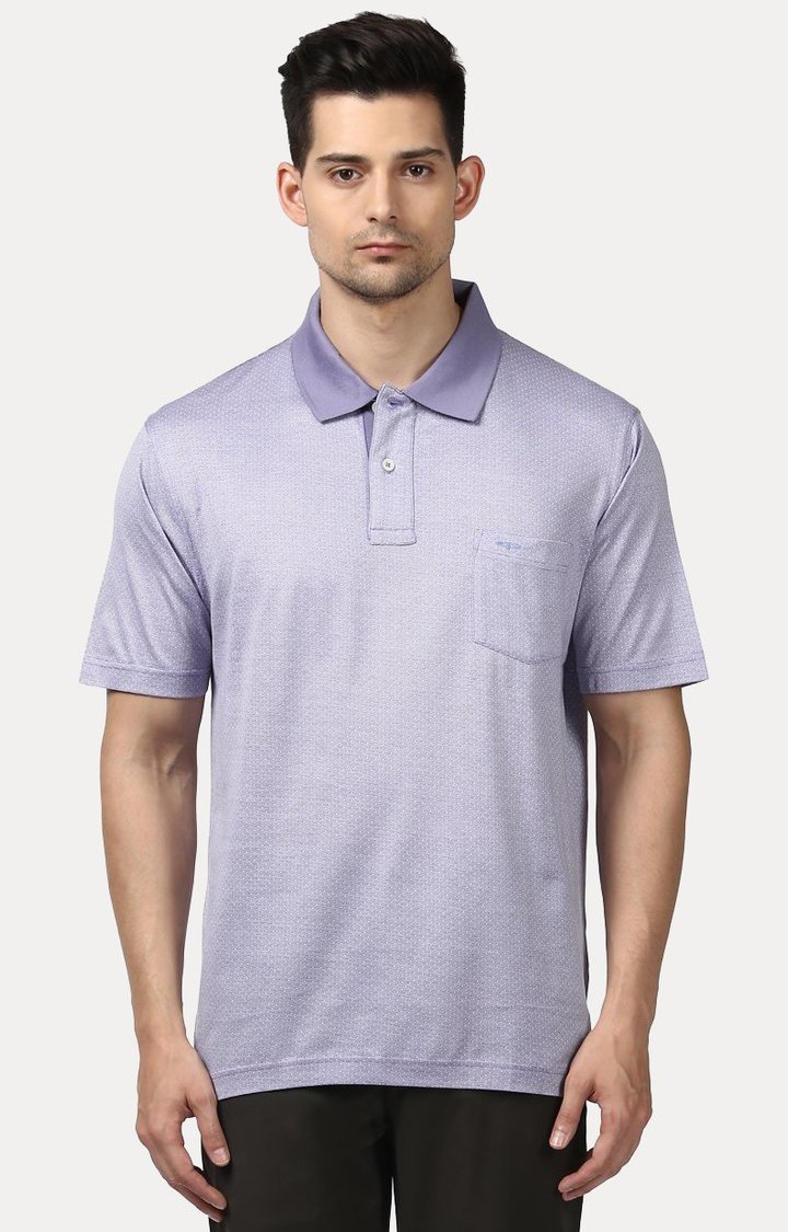 Purple Melange Polo T-Shirt