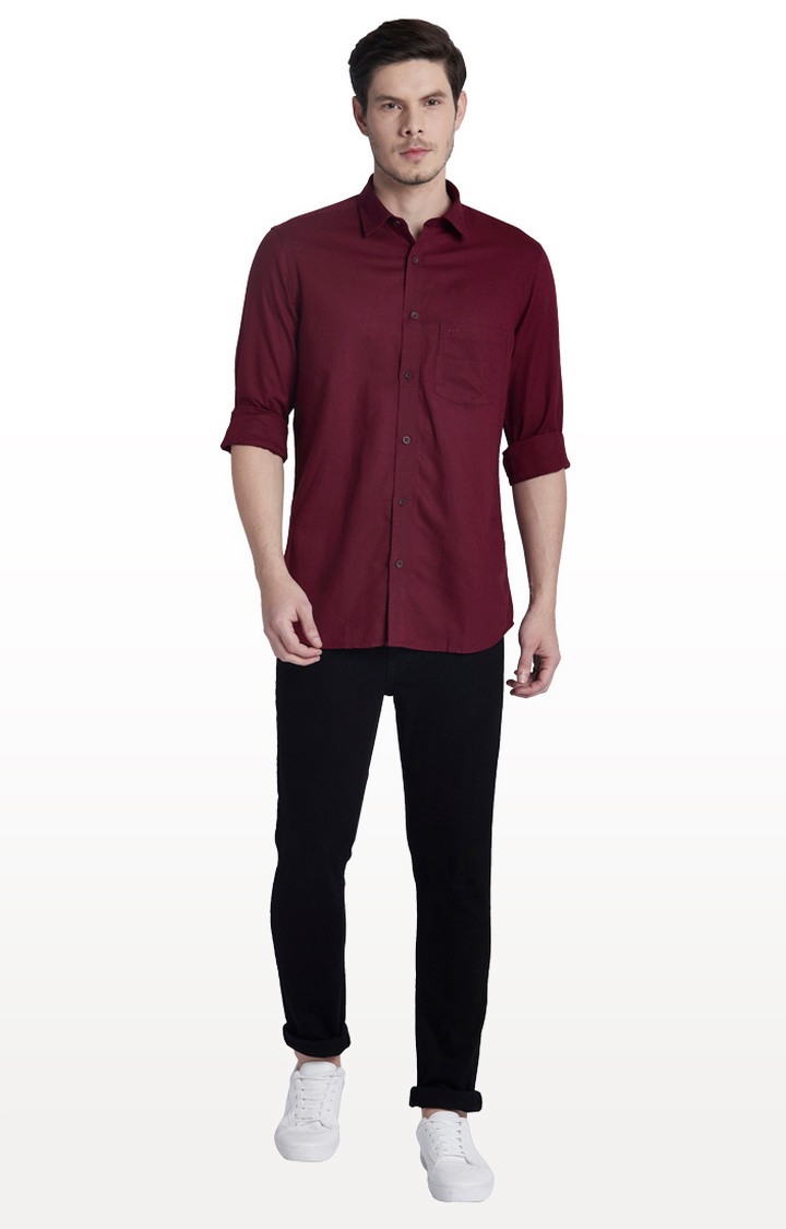 ColorPlus Red Formal Shirt For Men