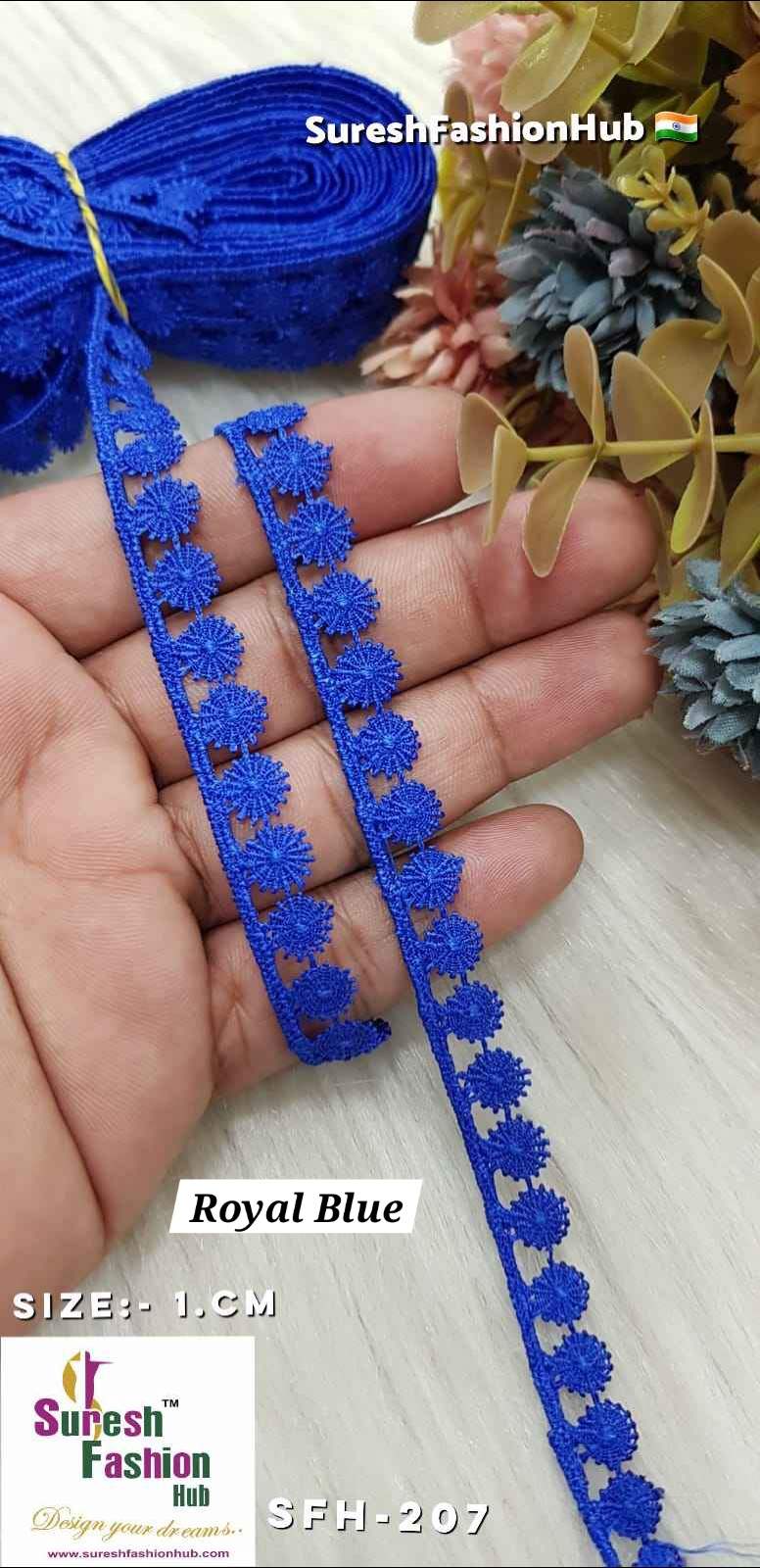Royal Blue Color Radiant Sunburst GPO Lace
