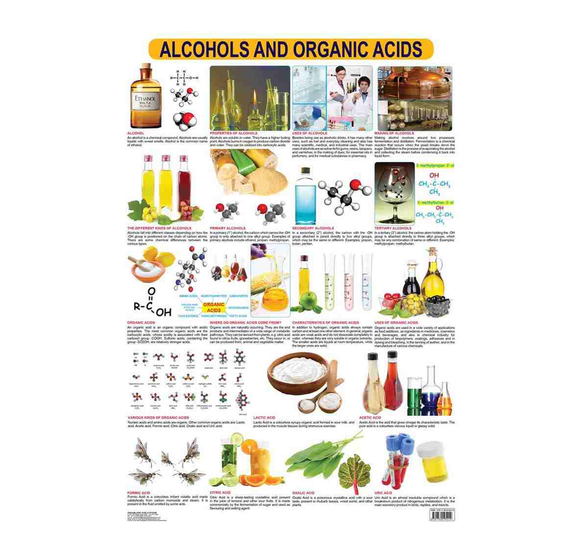 Dreamland Alcohols and Organic Acids Chart for kids 12Y+, Multicolour