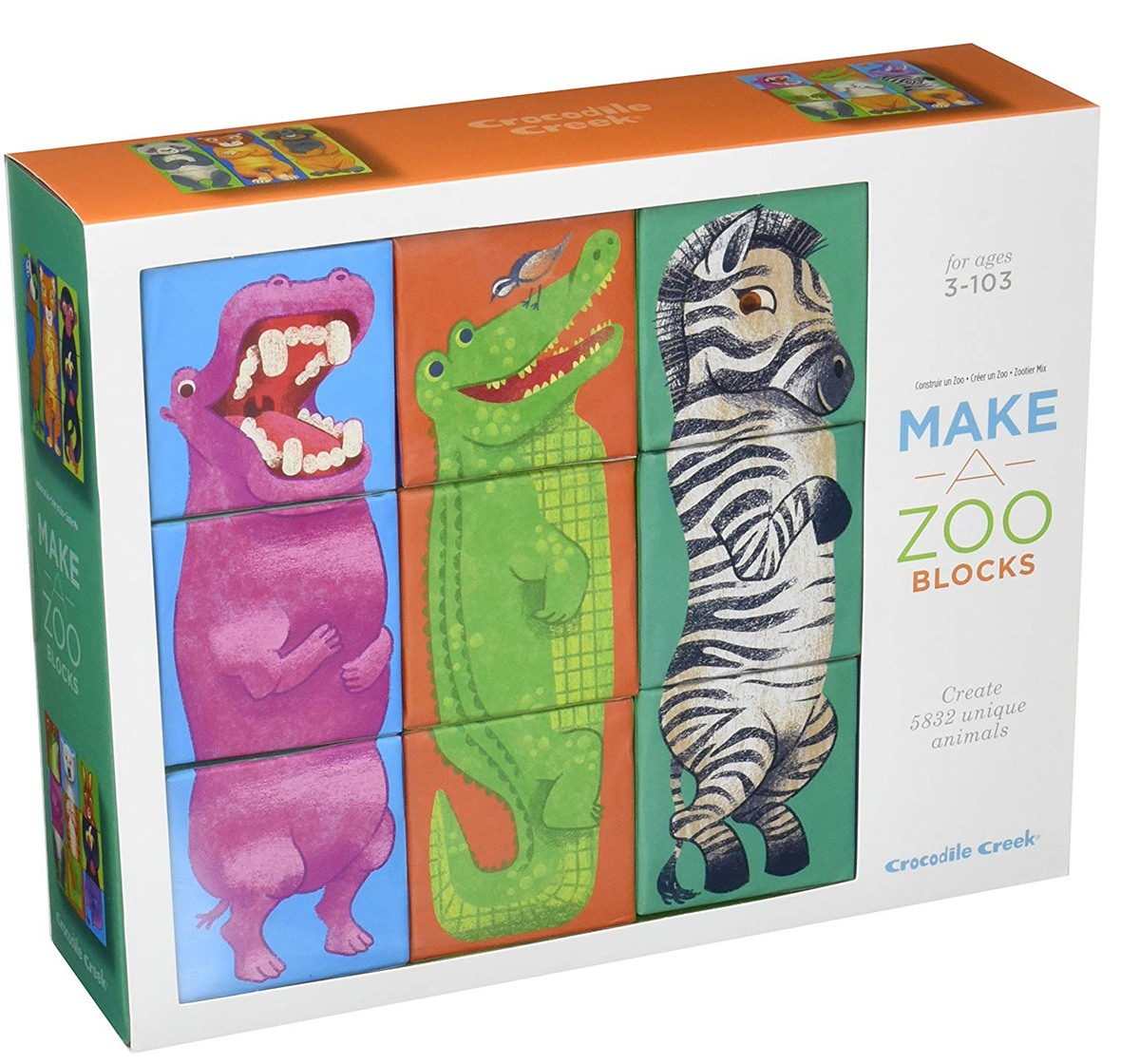 Crocodile Creek Make A Zoo Mix And Match Block Puzzle Stacking Sets ...