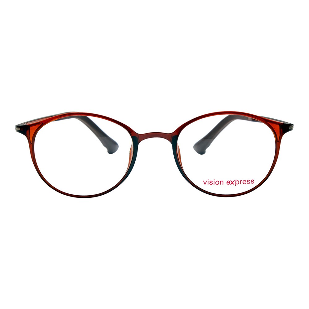 Full Rim Ultem Round Brown Medium Vision Express 29435 Eyeglasses