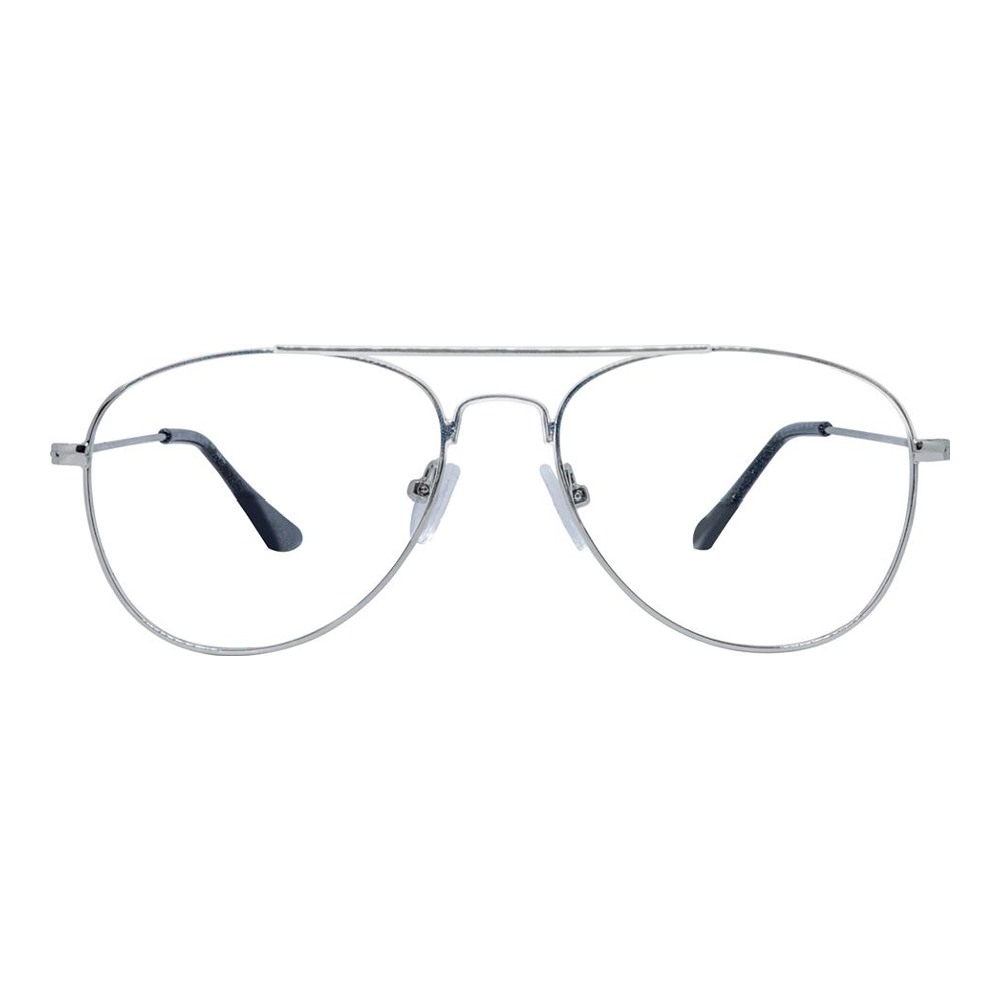 Full Rim Metal Aviator Silver Medium Vision Express 12080MF Eyeglasses