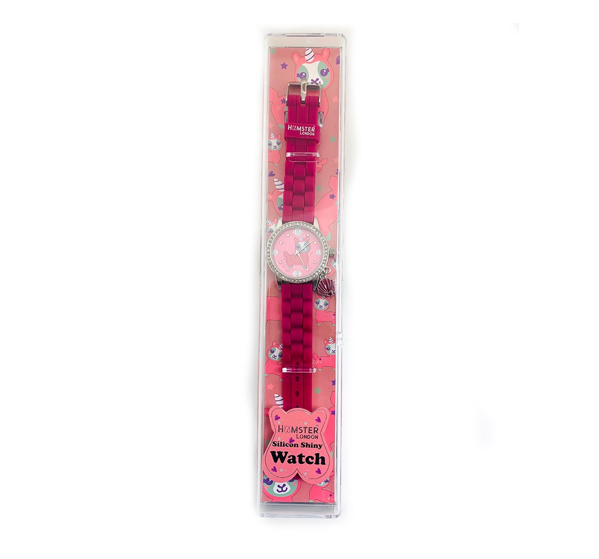 Hamster London Diamond Studded Llama Watch for Kids age 3Y+ (Pink)