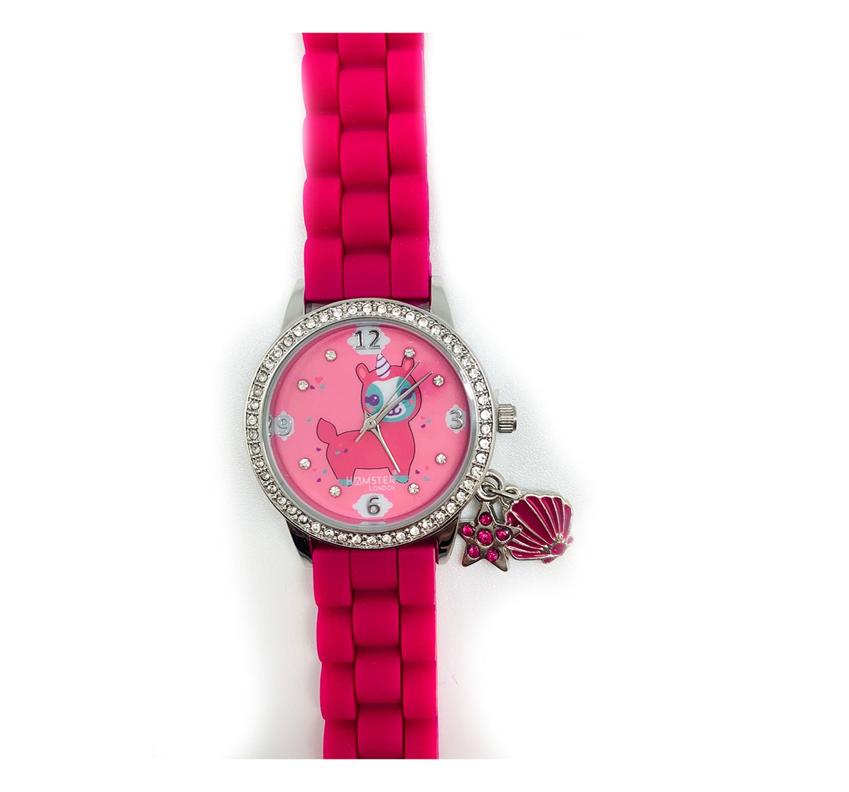 Hamster London Diamond Studded Llama Watch for Kids age 3Y+ (Pink)