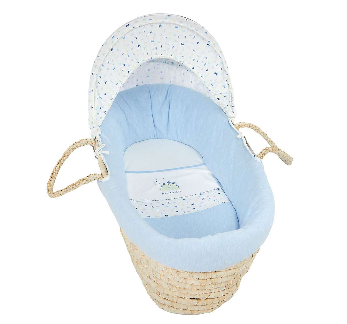 Mothercare Sleepysaurus Moses Basket Bed Blue