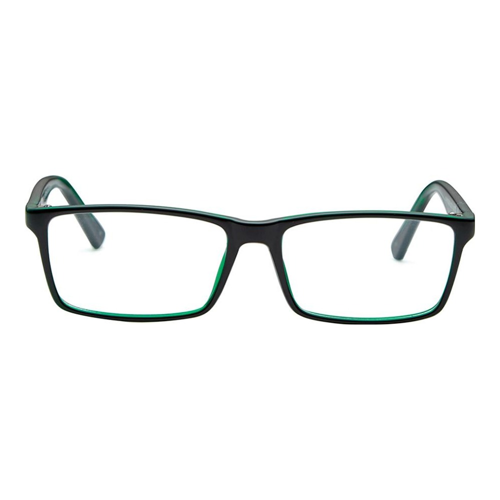 Blue Shield (Zero Power) Computer Glasses : Full Rim Rectangle Black ...