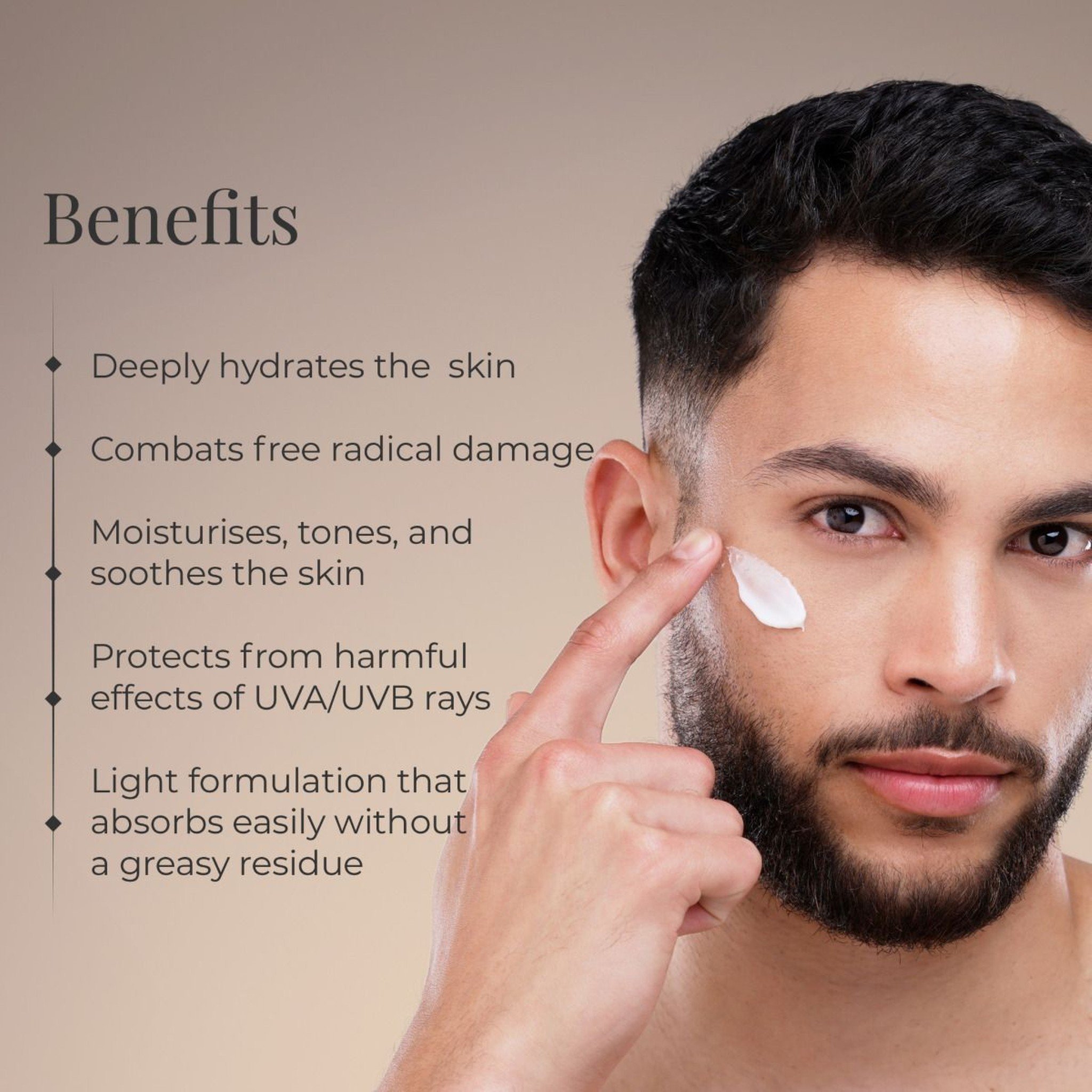 Hydrating Facial Moisturiser with SPF 25 • Sandalwood & Orange Peel