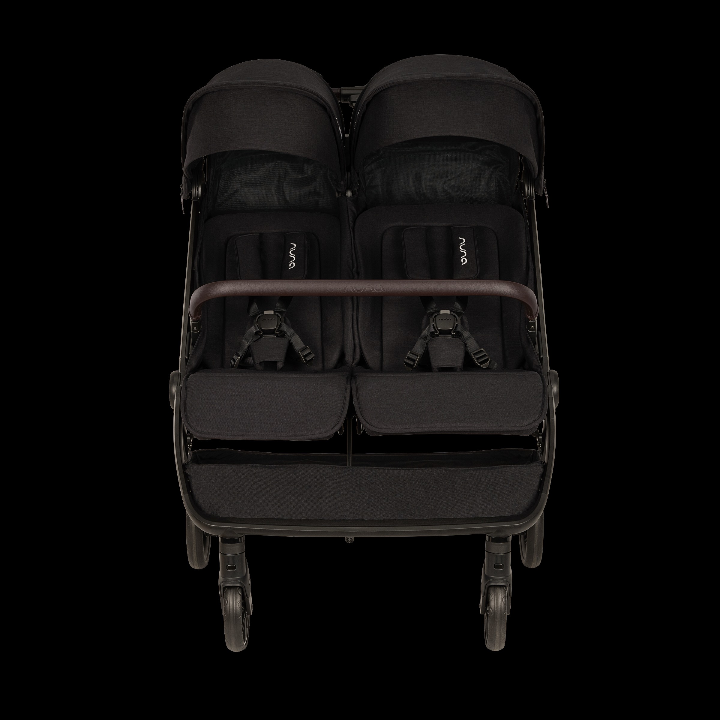Nuna TRVL Dubl Twin Stroller - Adjustable Flat Reclining Seat, One-Hand ...