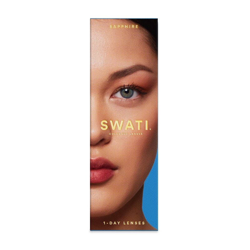 Coloured Contact Lenses Sapphire - 1 Day • Power -6.00