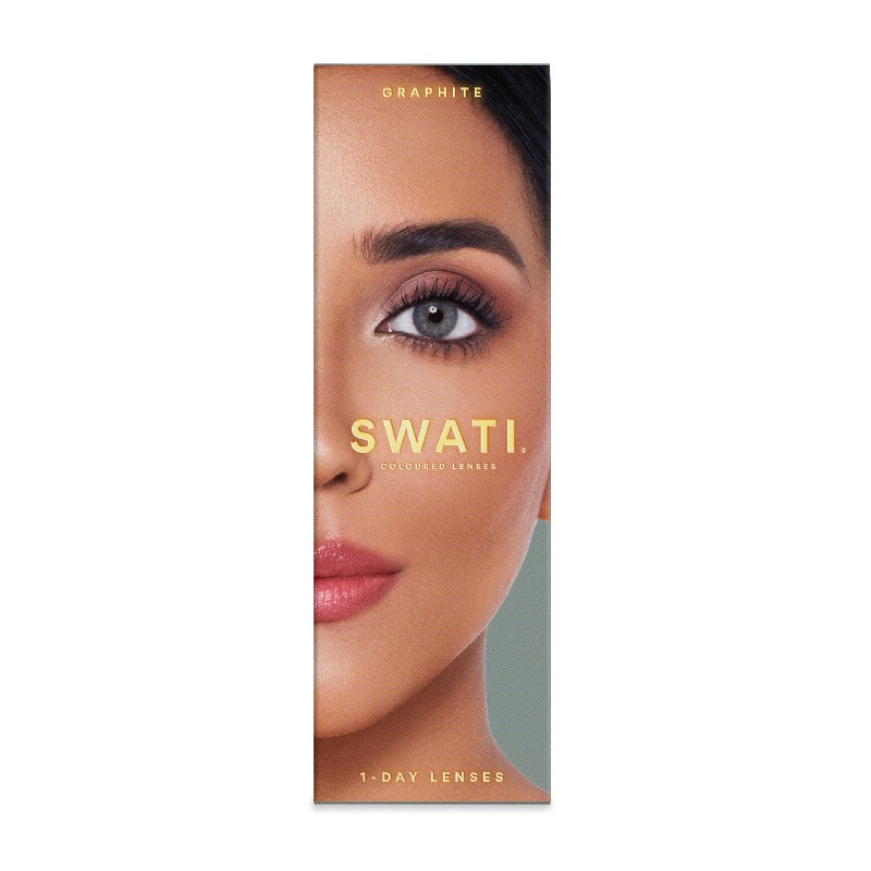 Coloured Contact Lenses Graphite - 1 Day • Power -1.75