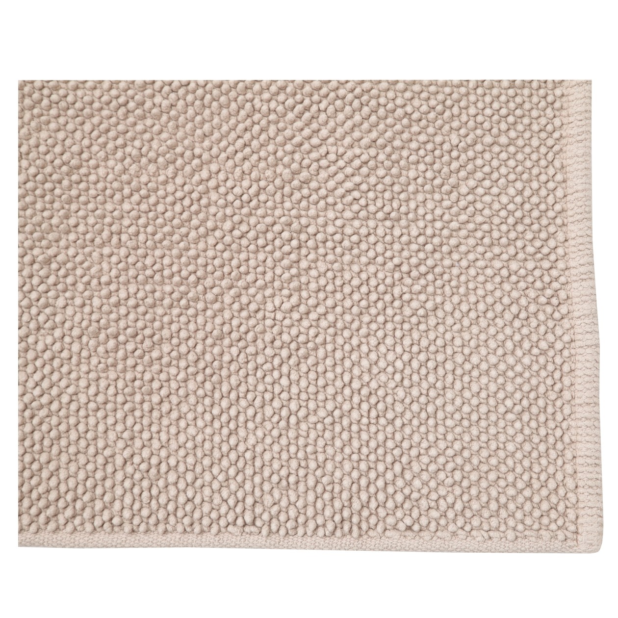 INDIAN COTTON CHENILLE BATH MAT L LIGHT BROWN