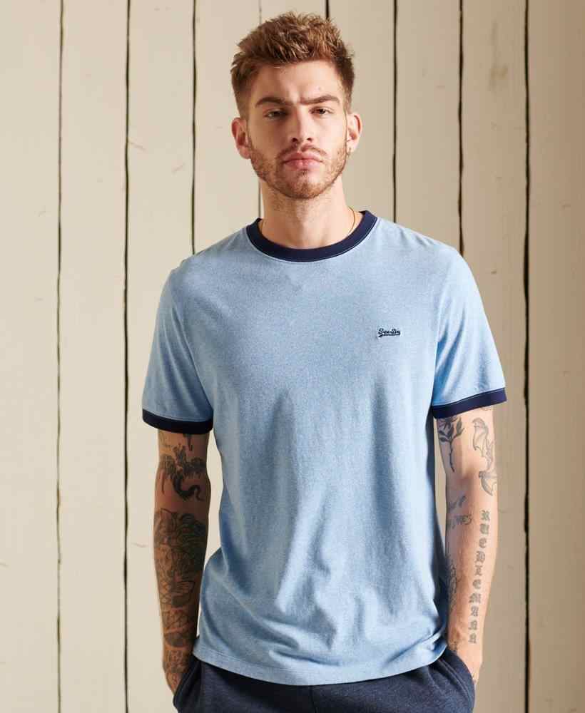 VINTAGE RINGER MEN'S BLUE TEE