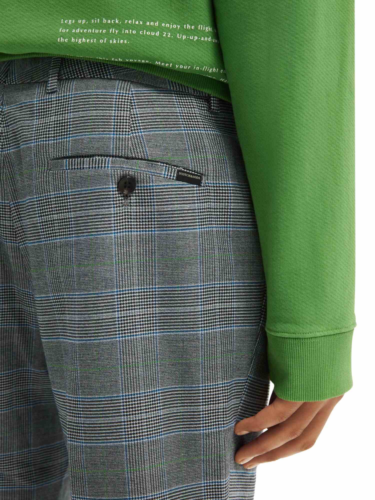 BLAKE- Classic pleated yarn-dyed chino in recycled polyester