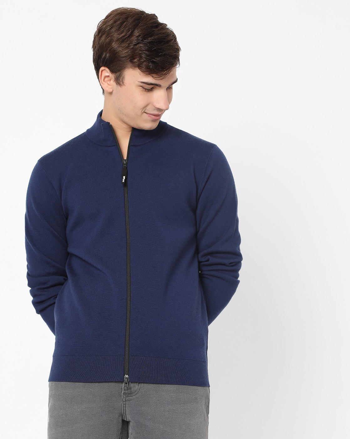 Jamie Zip-Front Sweater