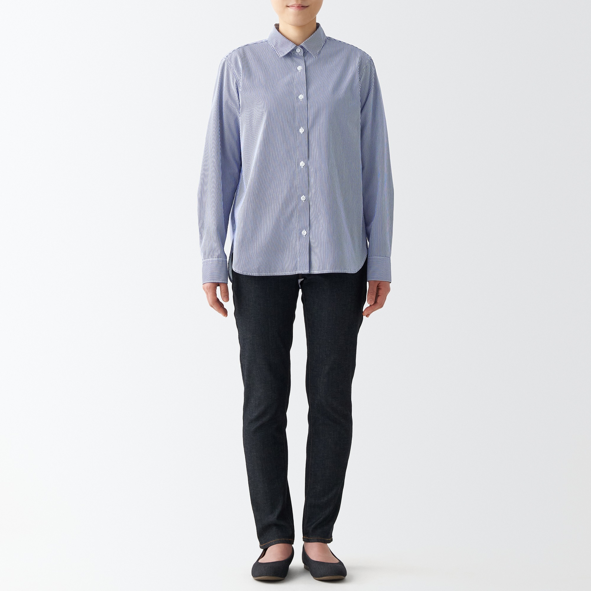 Washed broad Regular Collar shirt