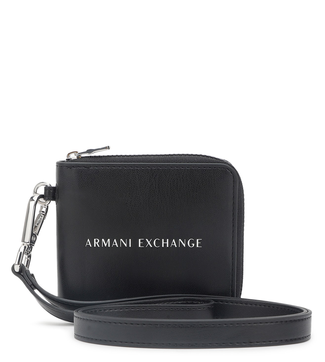 Mini Zip-Around Wallet With Logo Patch