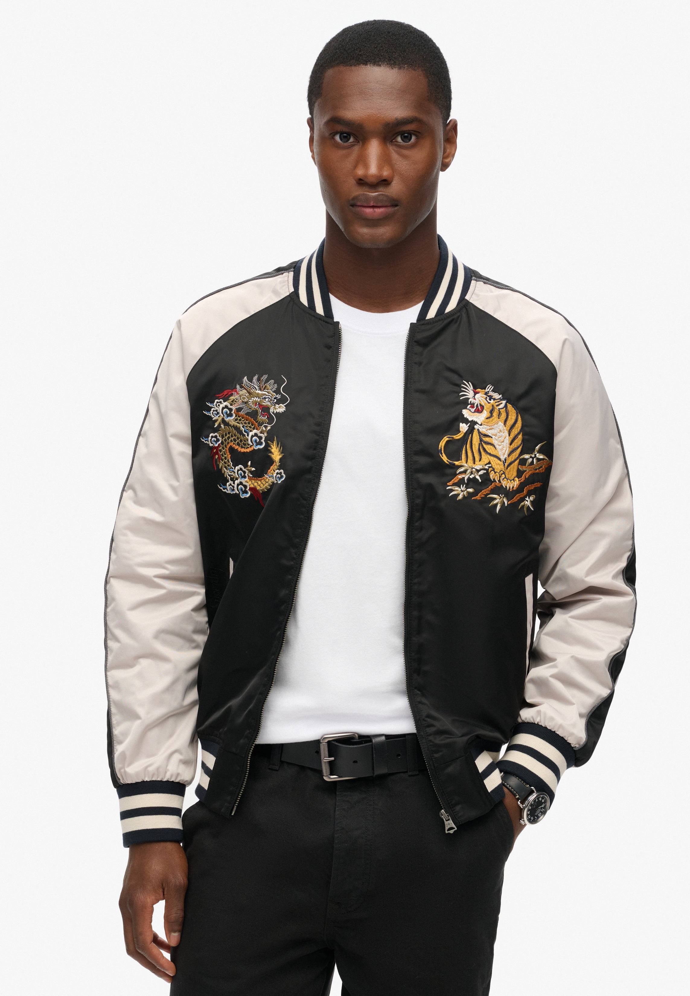 Embroidered bomber jacket store