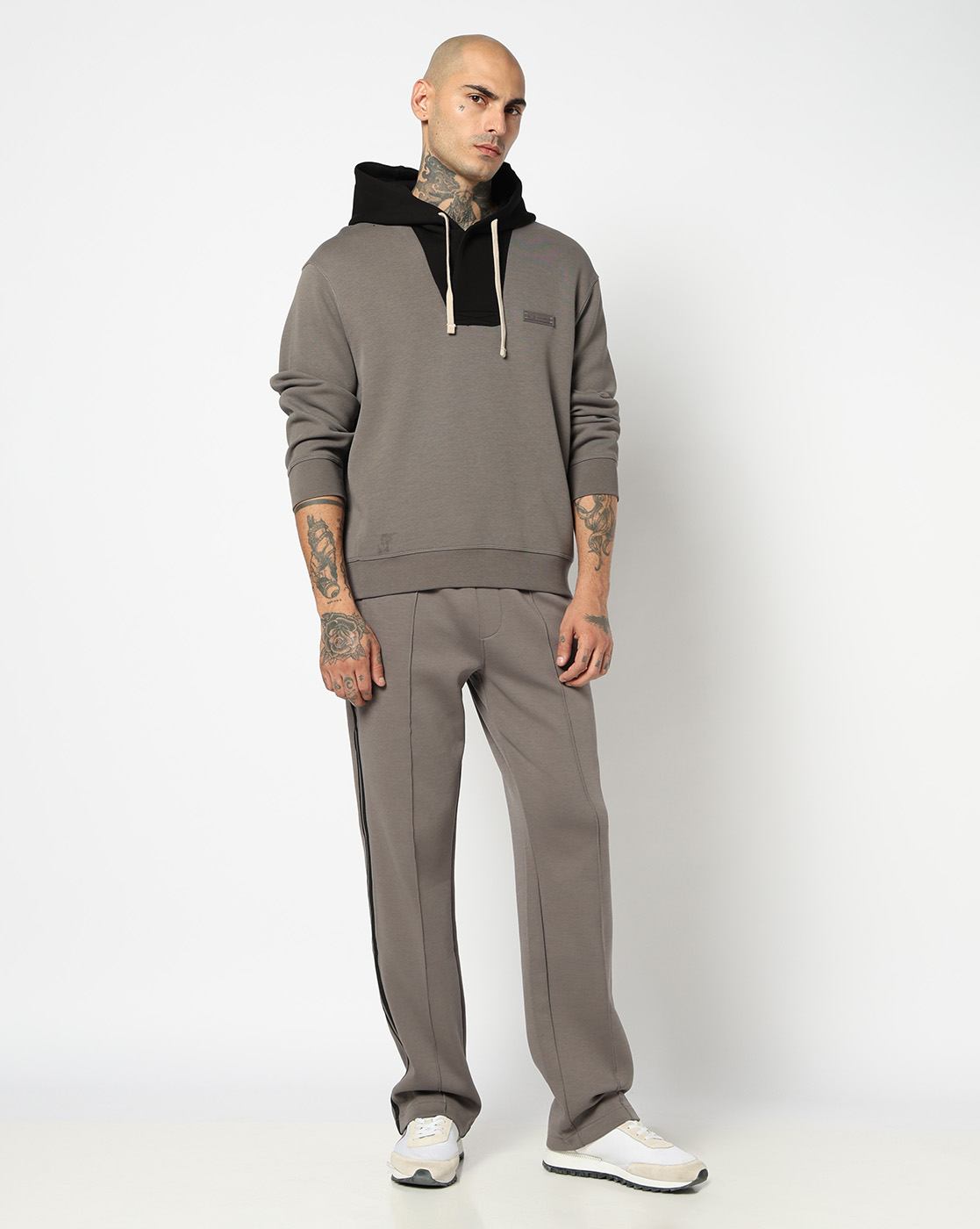 Men Grey Cozy Lab Relaxed Fit Sweatshirts