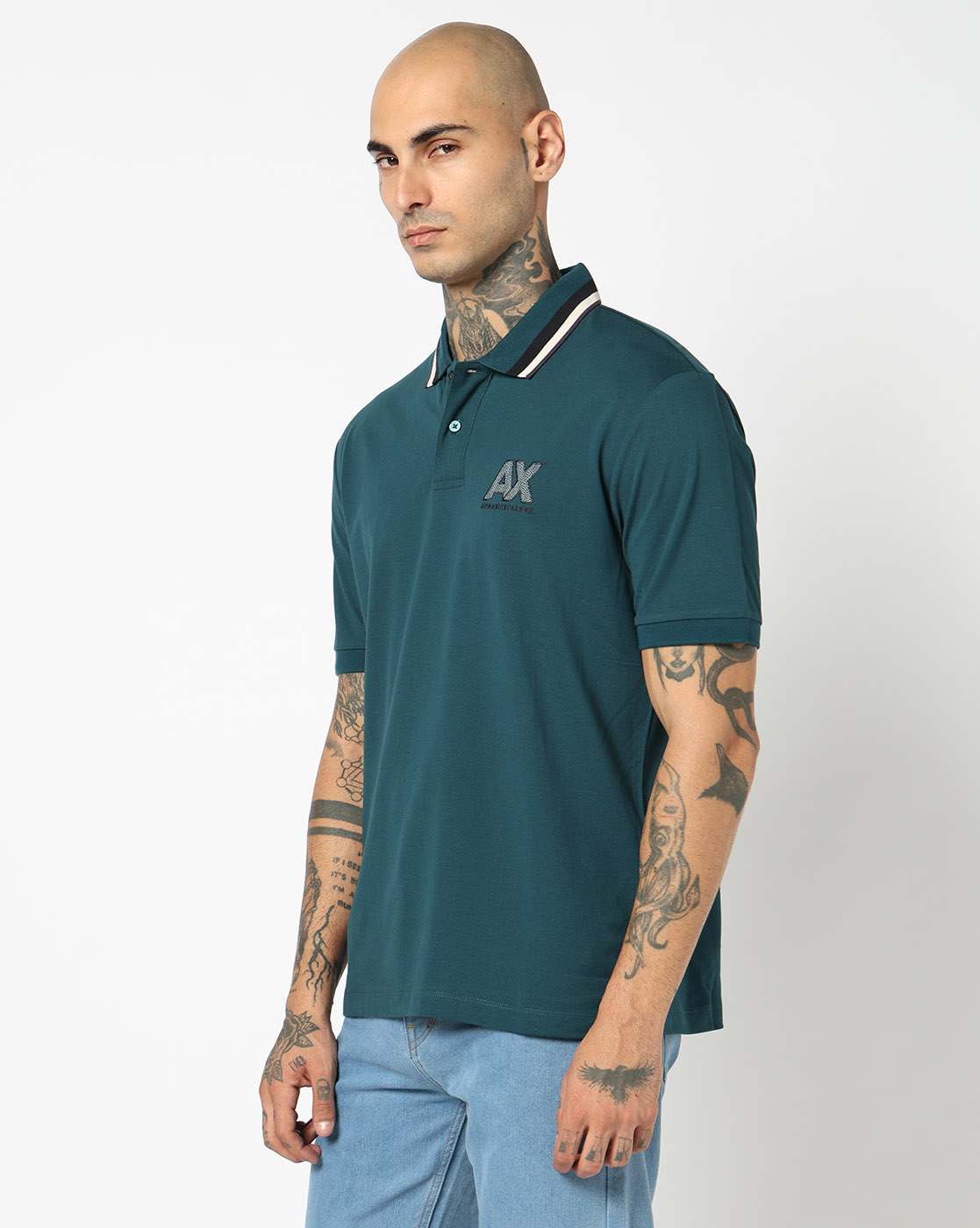 Men Blue Urban Expedition Regular Fit Polos