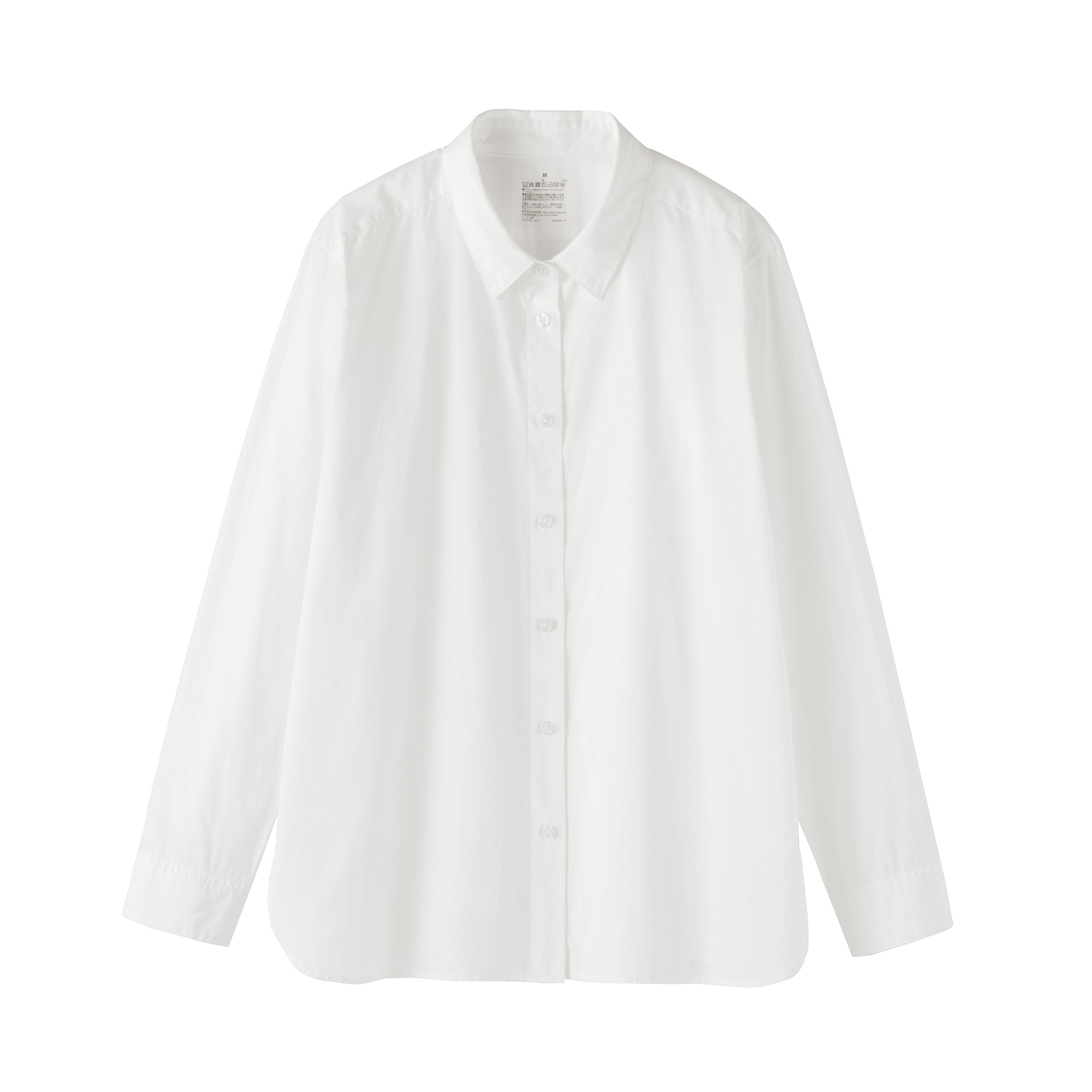 [New]W's washed broadcloth regular collar L/Slv shirt