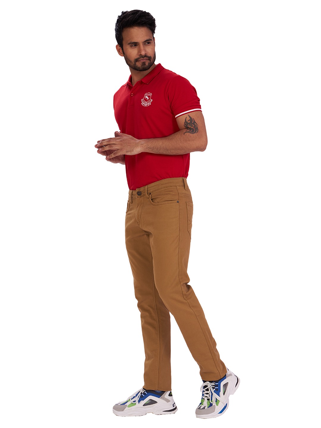 D'cot by Donear Men's Brown Cotton Jeans