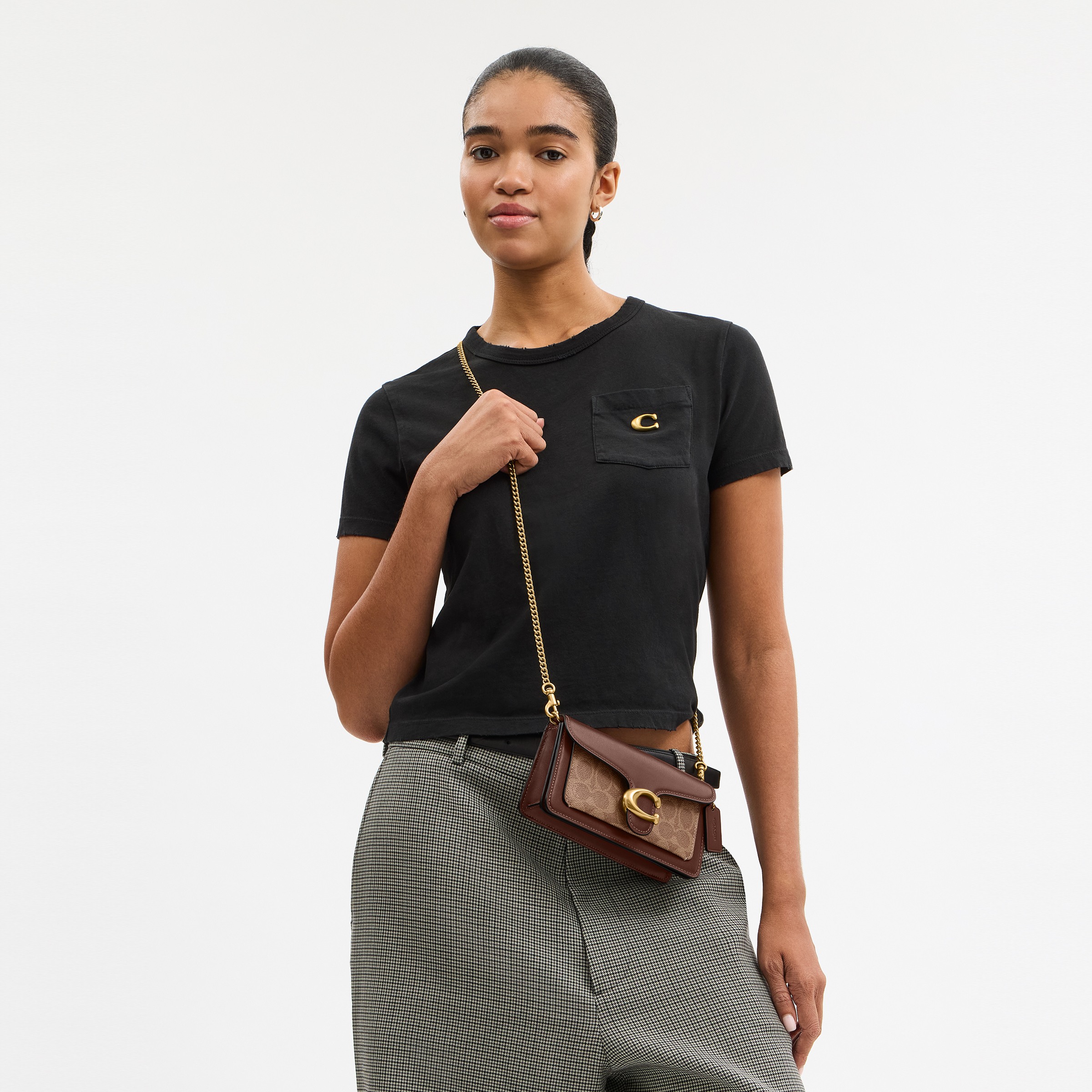 Tabby Chain Crossbody Bag 19 In Signature Canvas