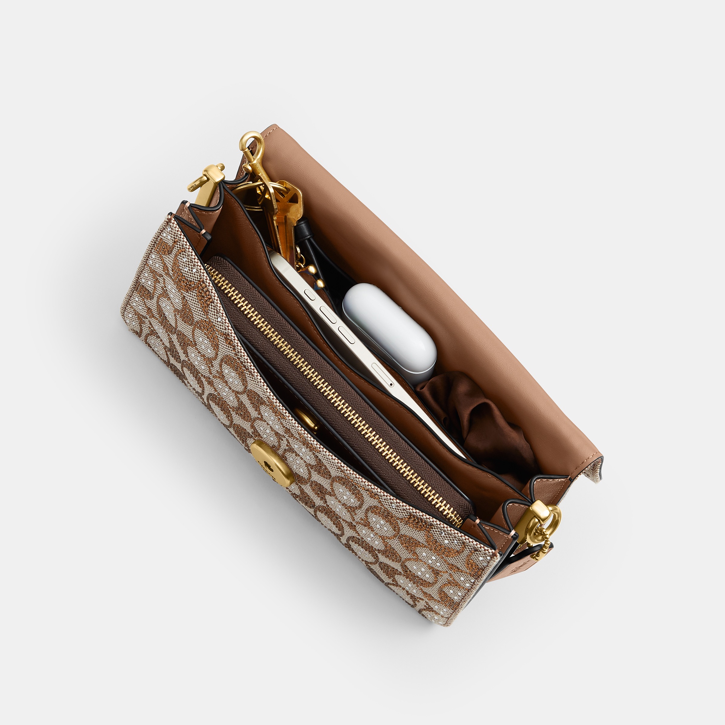 Tabby Shoulder Bag 26 In Crystal Signature Jacquard