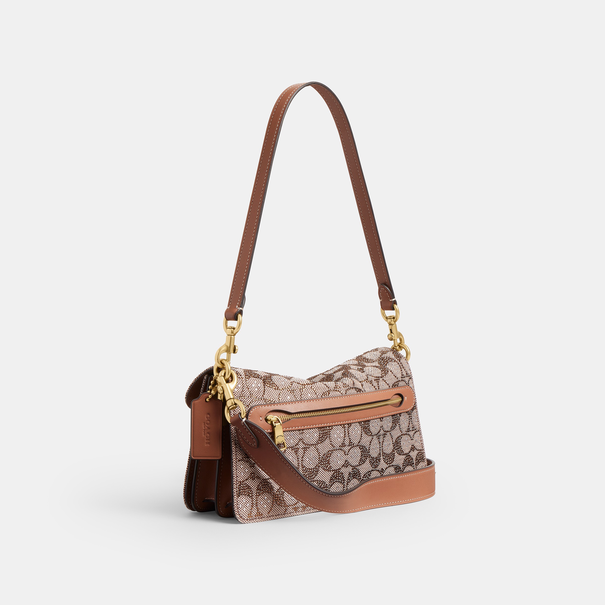 Tabby Shoulder Bag 26 In Crystal Signature Jacquard