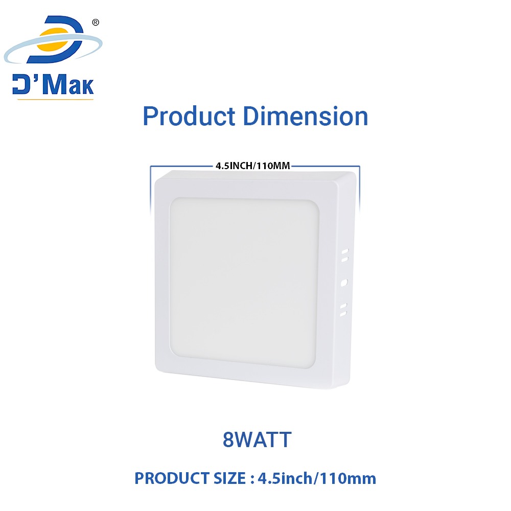 8 Watt Square Surface Led Panel Light for Ceiling(Pack of -5 , Colour- Warm White)