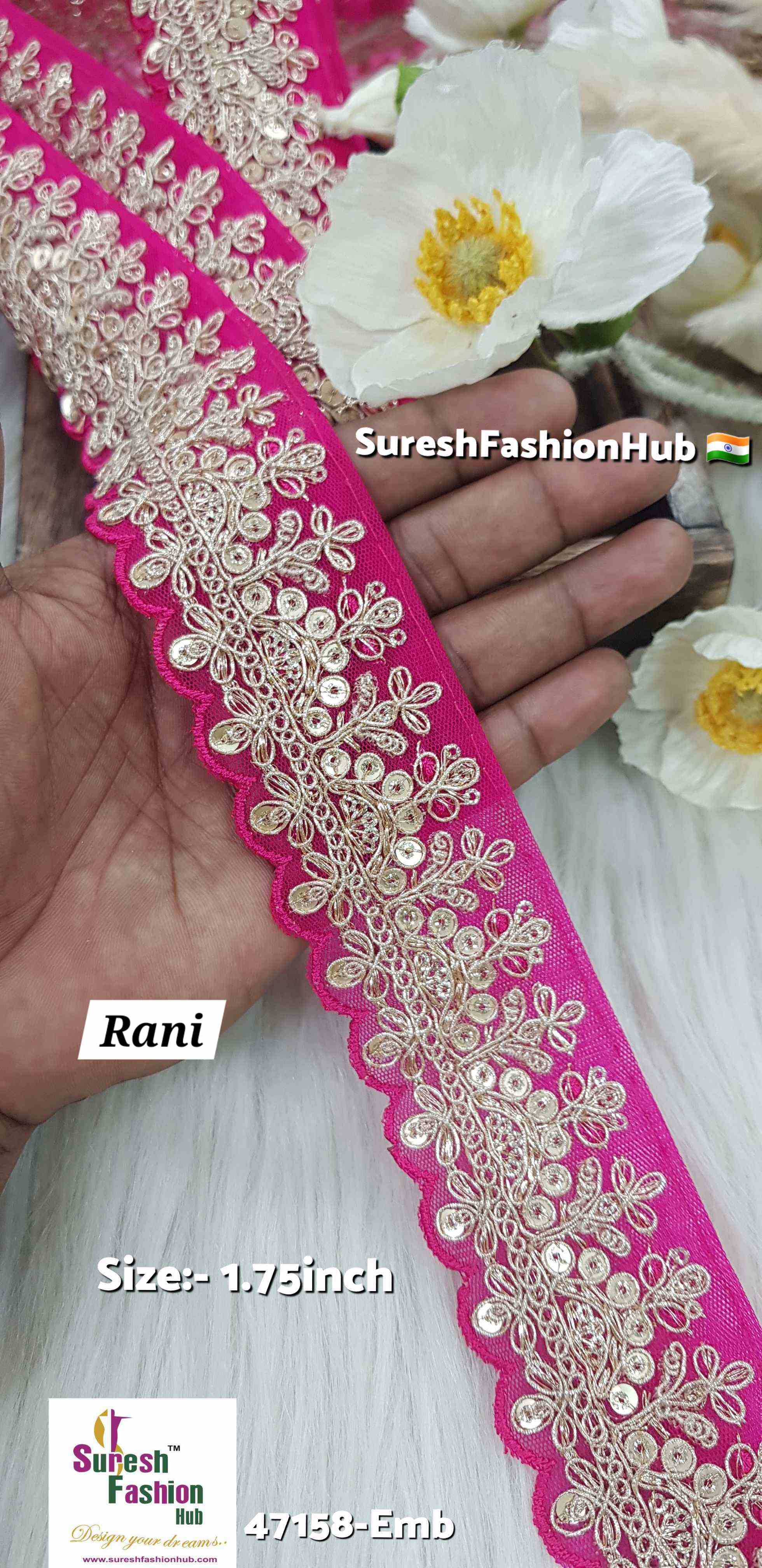 Rani Pearl Embroidery Scalloped Lace