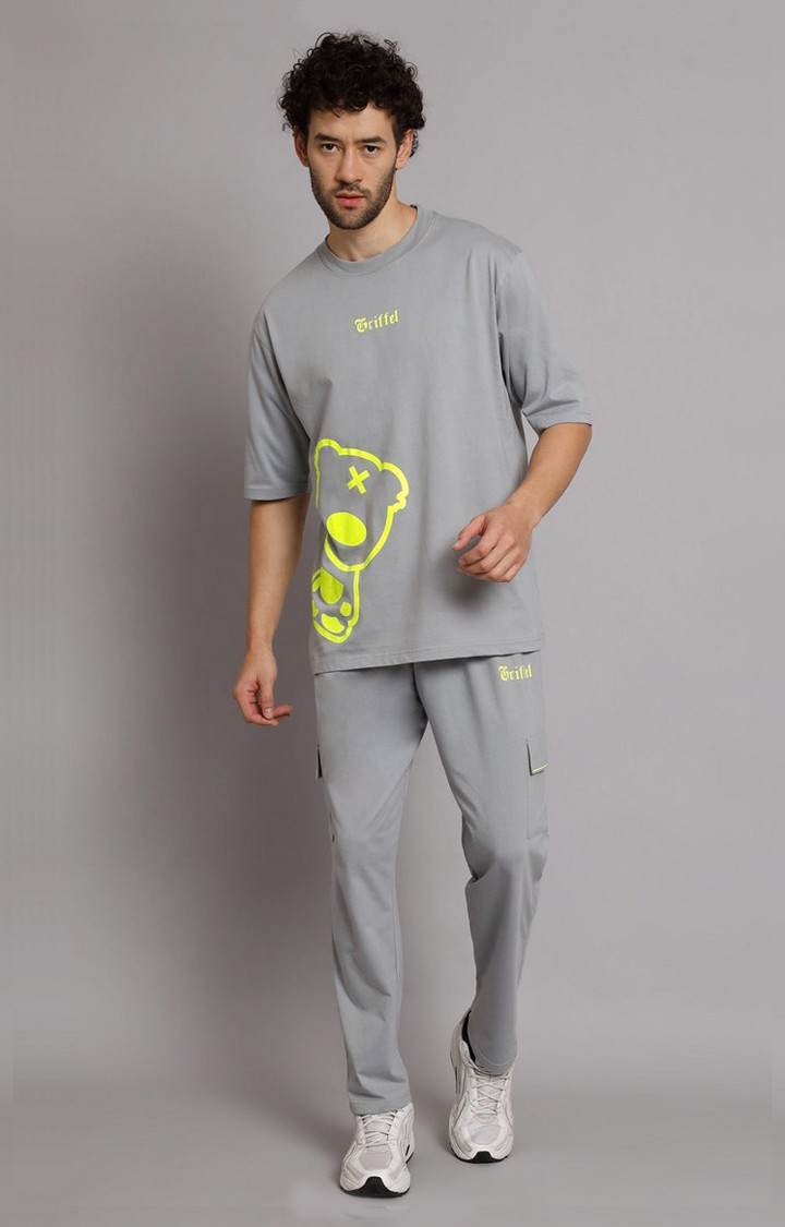 Men's Streel Grey Printed Tracksuits