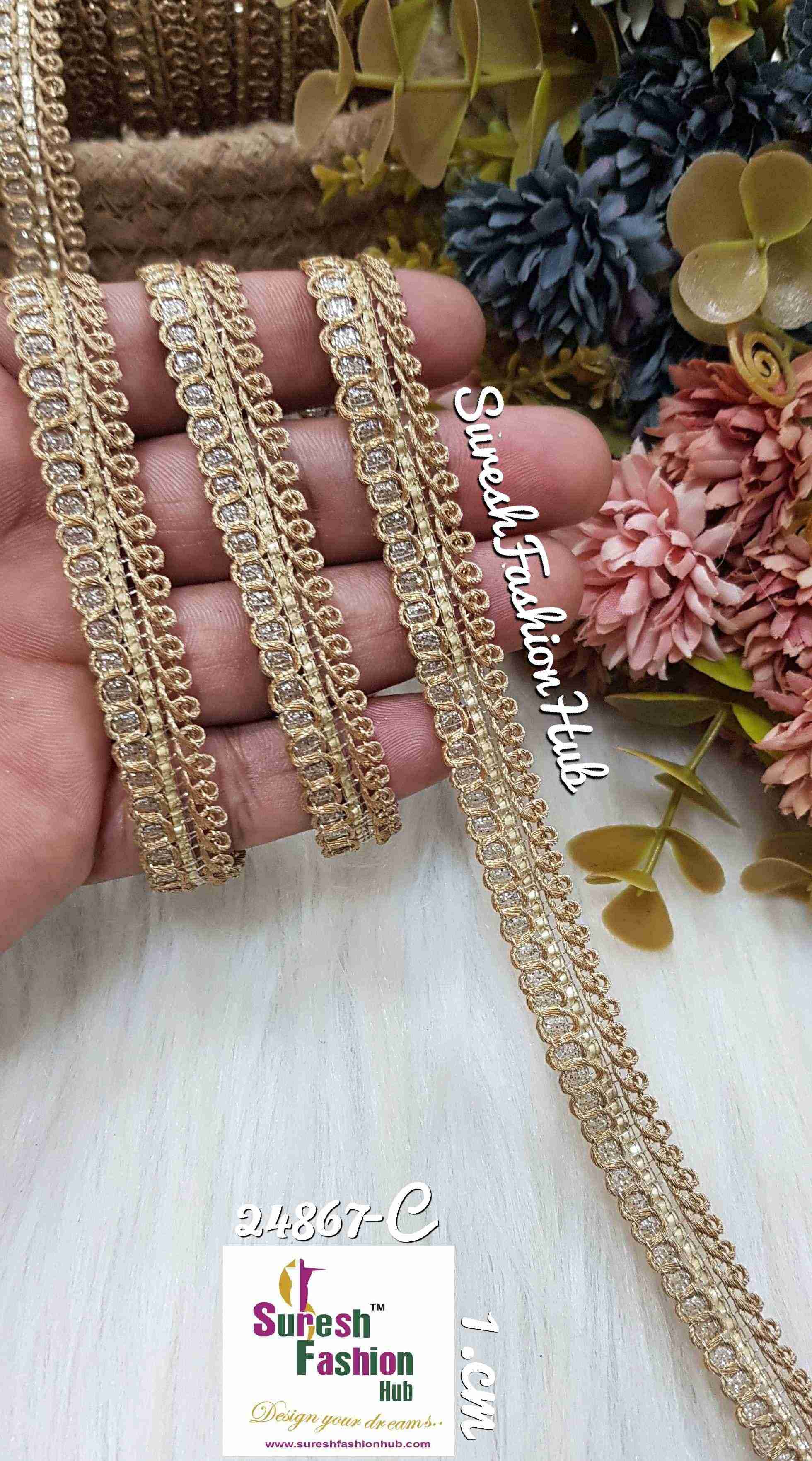 Transparent Gold Circular Trim