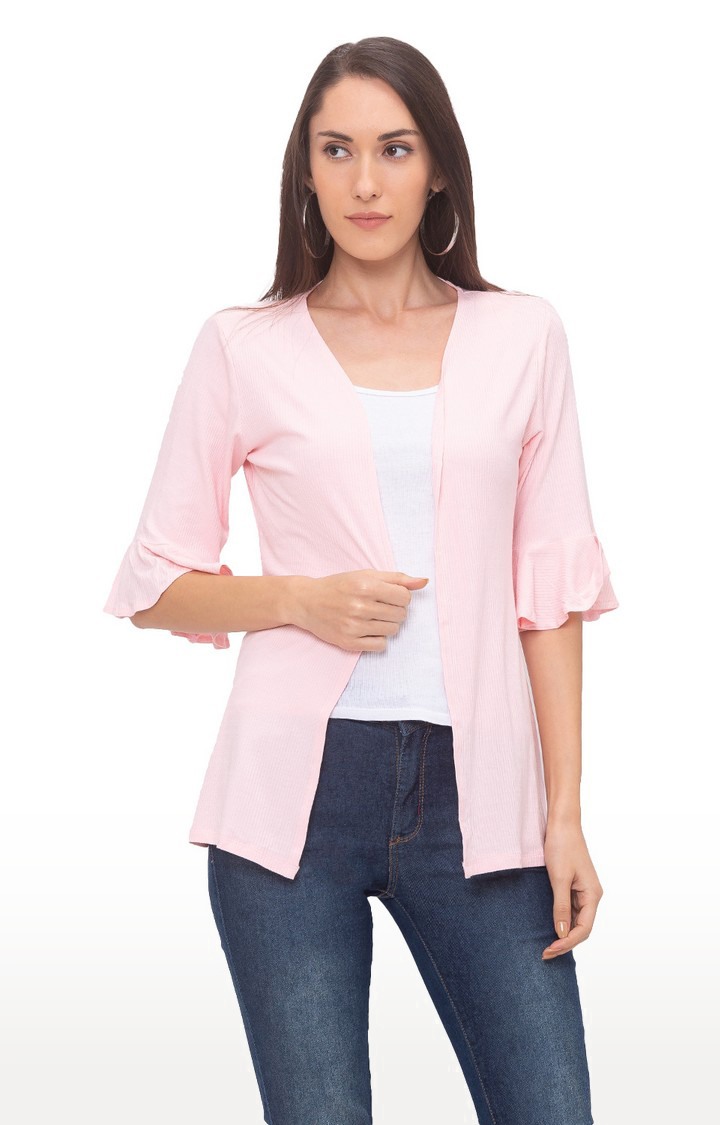 Pink Solid Shrug