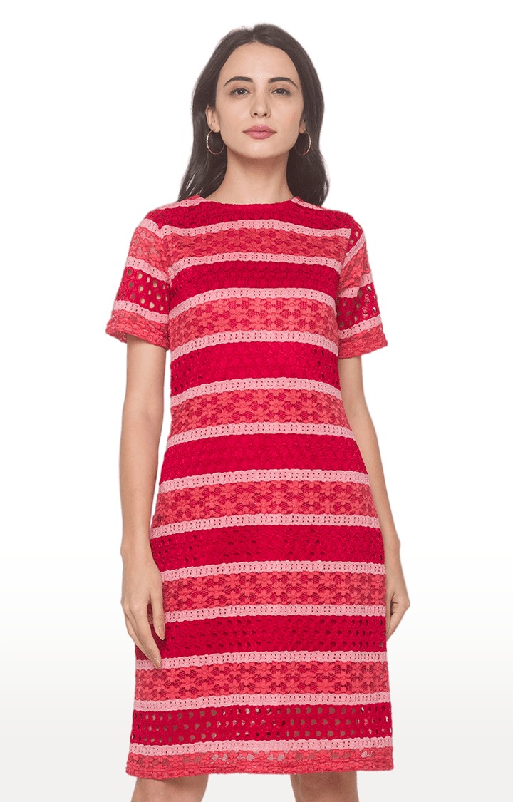 Orange Textured Dresses