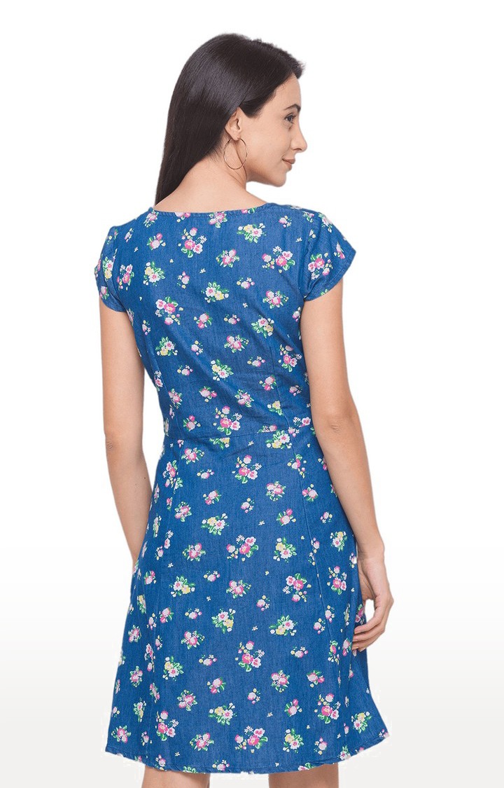 Blue Printed Dresses