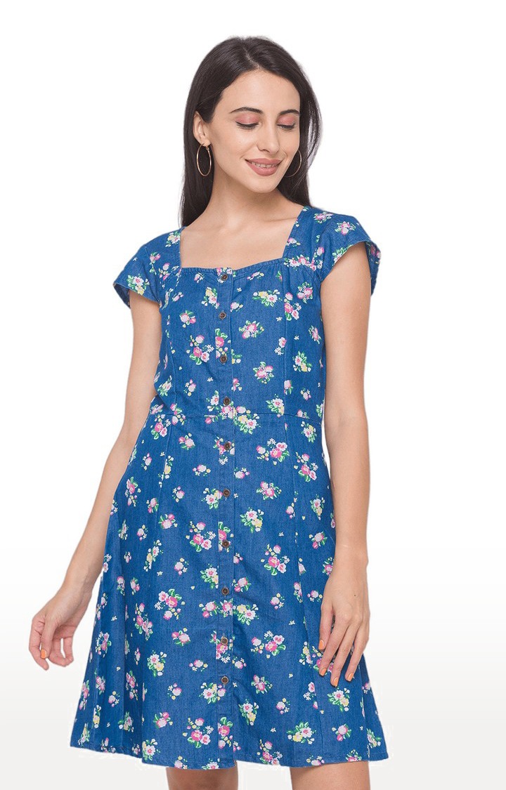 Blue Printed Dresses