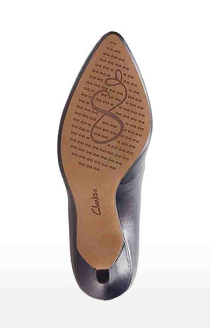 Women's Navy Leather Stilettos