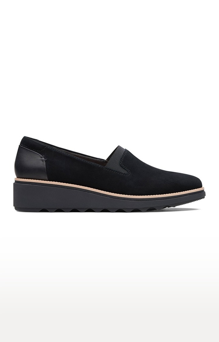 Women's Black Suede Loafers
