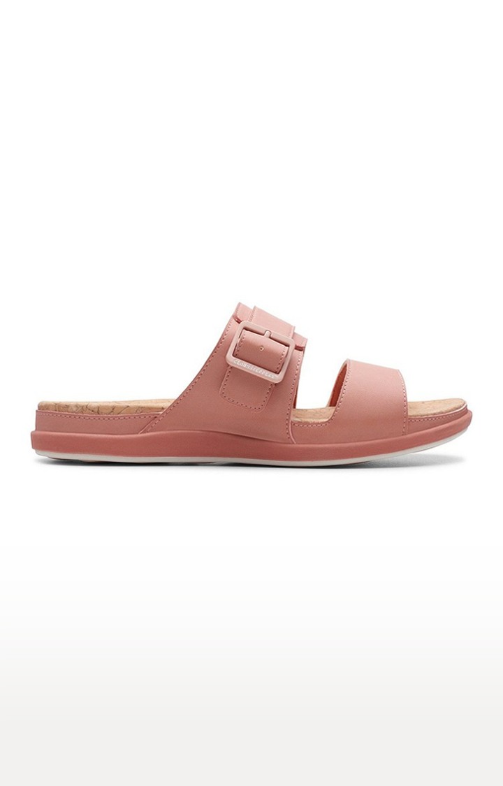 Women's Peach Synthetic Sandals