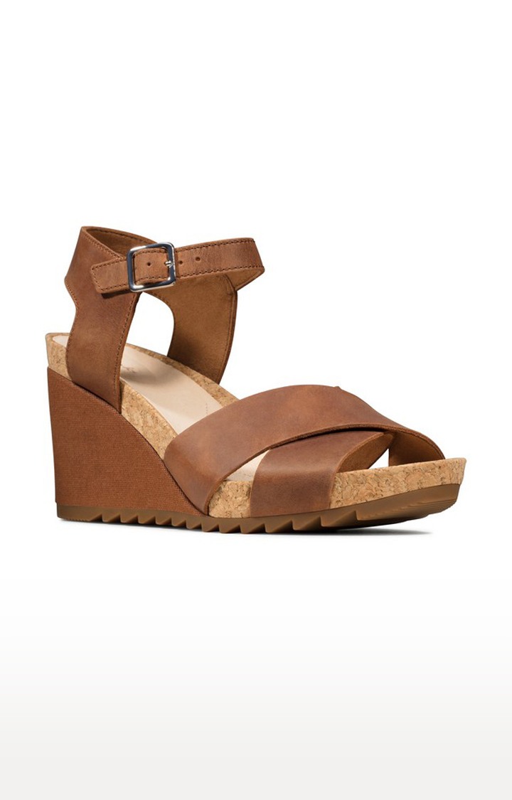 Brown Wedge Sandals for Women's
