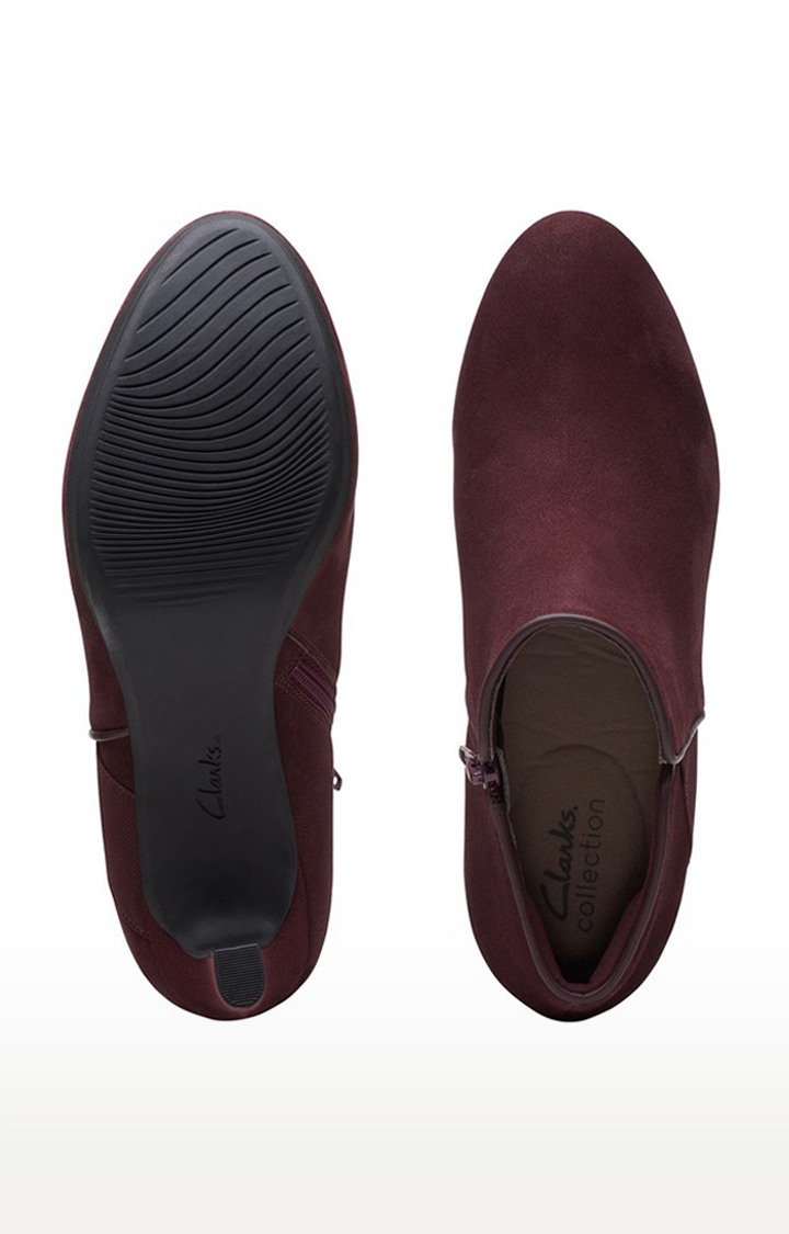 Burgundy Suede Women's Boots
