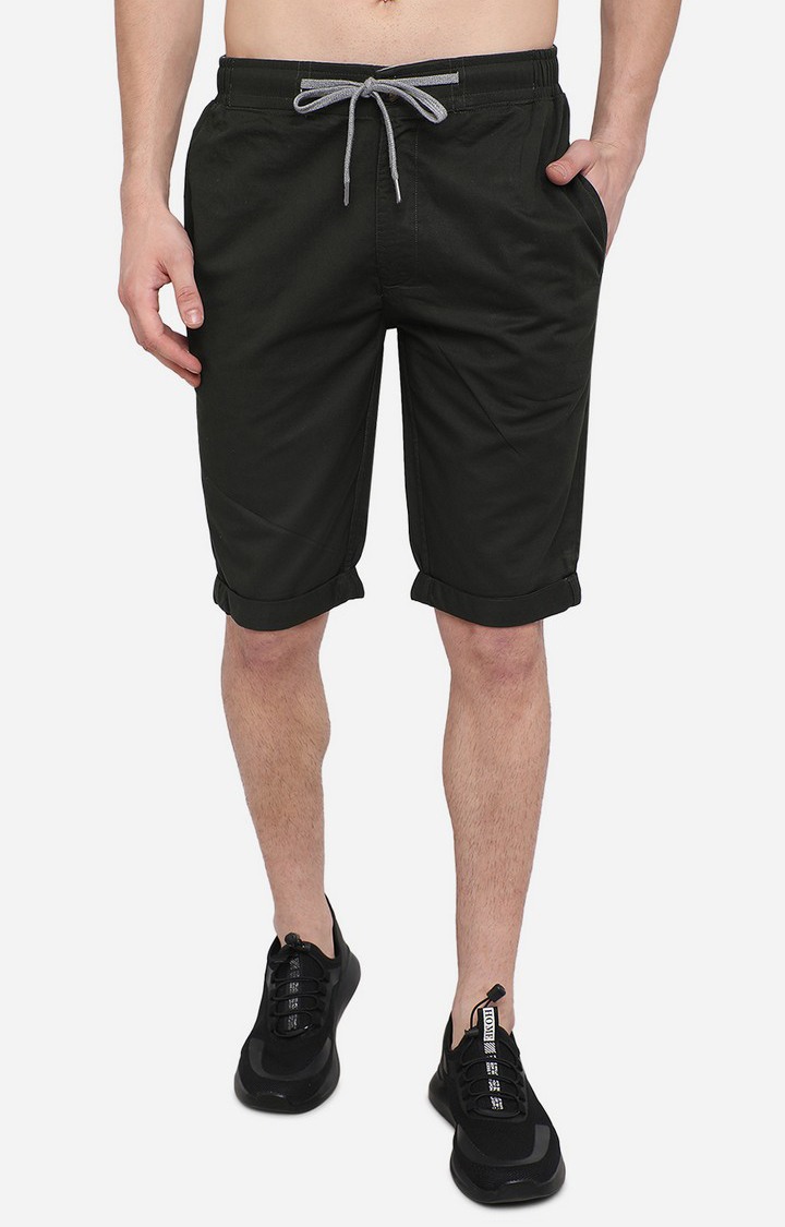 JB-CAP-028/A SYCAMORE Men's Green Cotton Solid 3/4ths