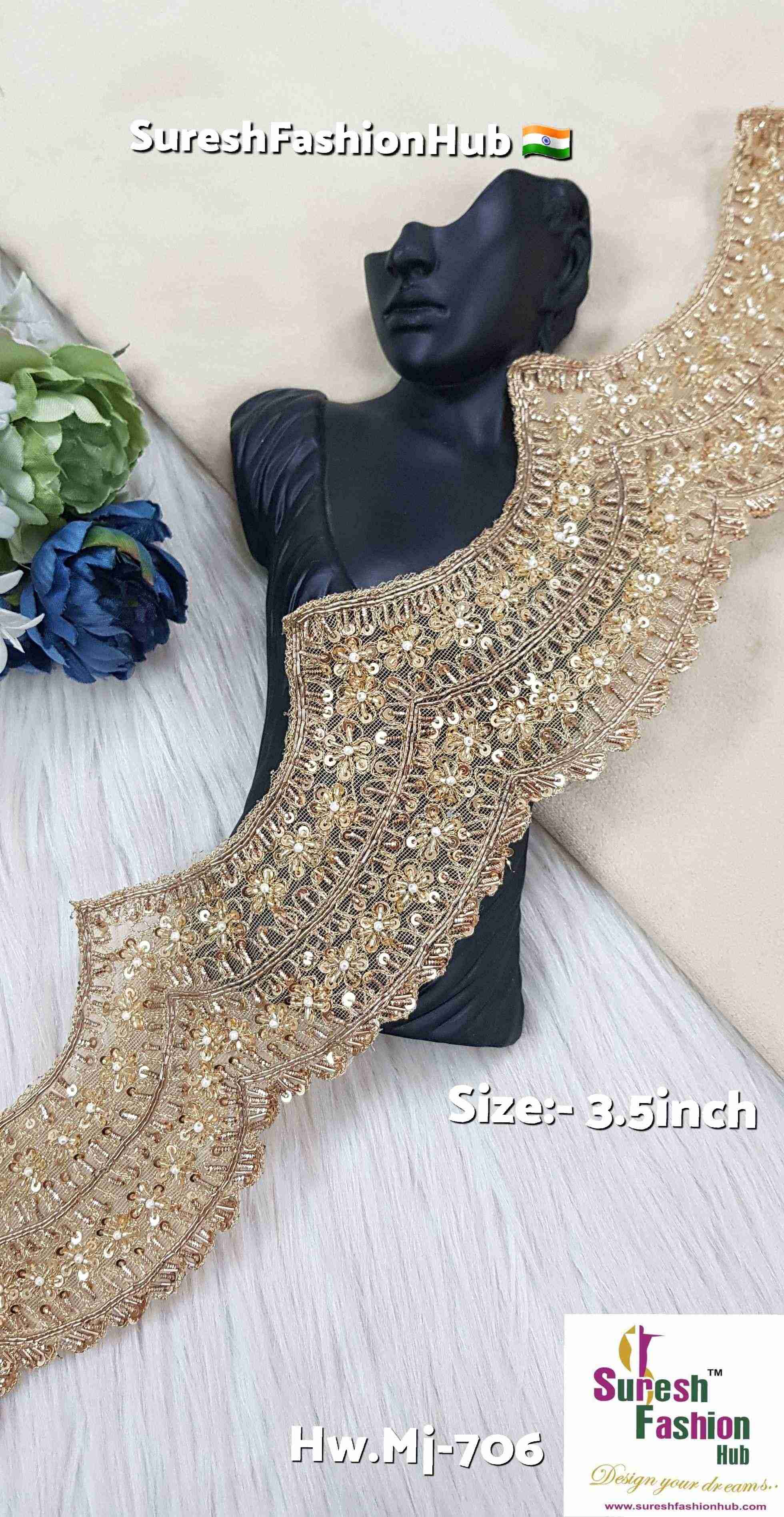 Matt Handmade Two-Sided Scallop Cutwork Lace